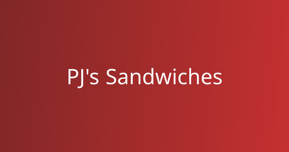 Order Authentic American Online | PJ's Sandwiches - Pickup or Delivery ...